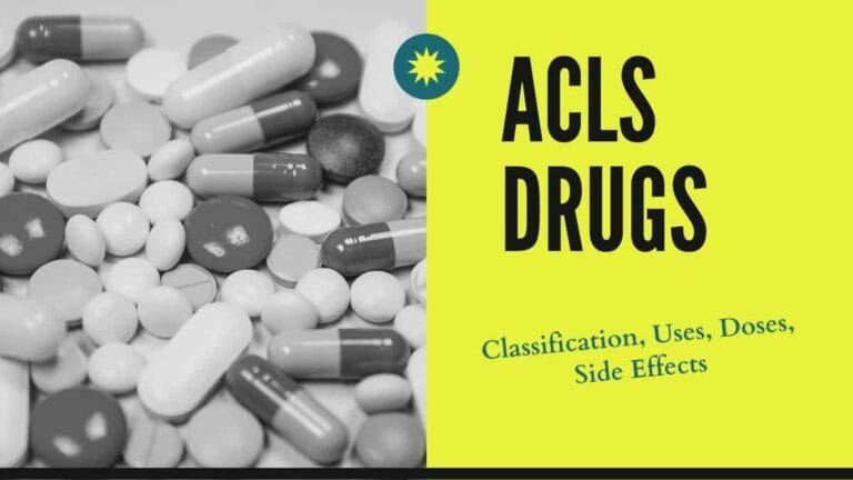 Commonly used ACLS drugs and it's overview - WOMS